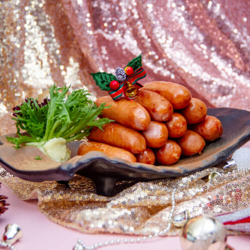 Gourmet Frank Arabiki Pork Sausages with Mustard Dip - Peach Garden